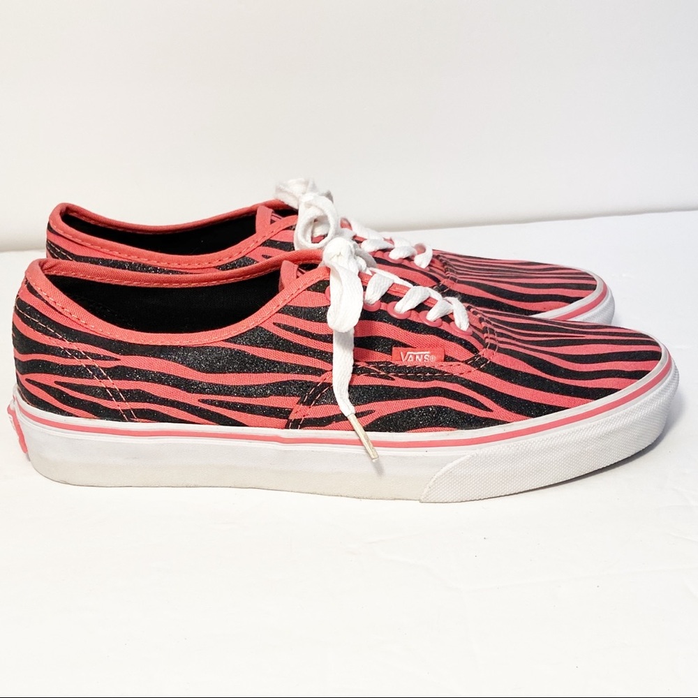 Vans Hot Pink & Black Zebra Print Era Shoes - Gem